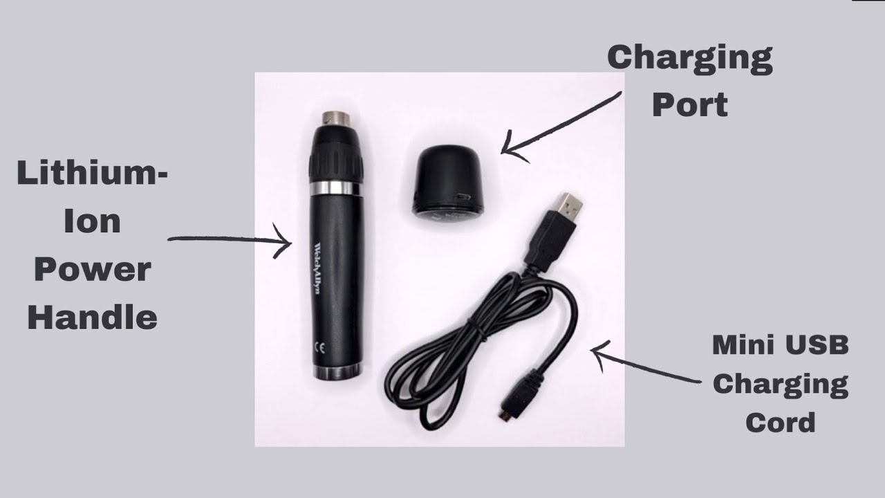 Welch Allyn Lithium-Ion Power Handle (71900-USB) - YouTube