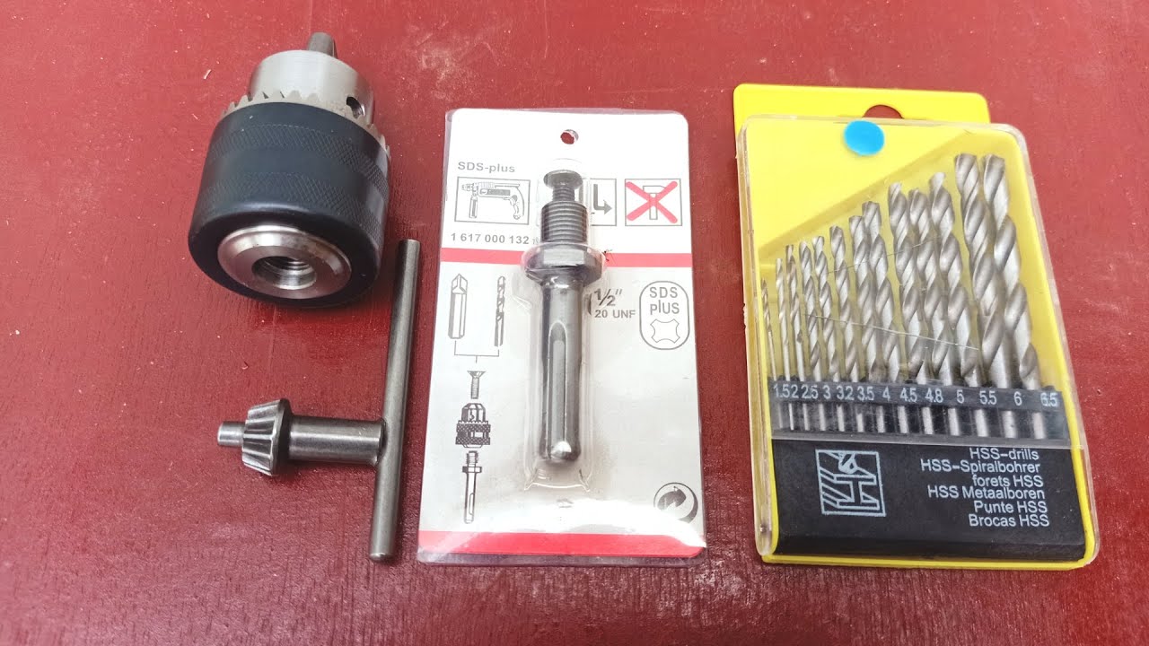 SDS Adapter for Rotary Hammer Drill 13 MM Drill Chuck With key - YouTube