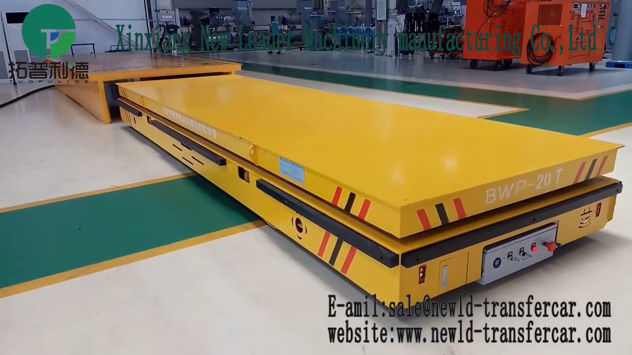 20 Ton Steerable Transfer Trolley - Electric Heavy Duty Platform ...