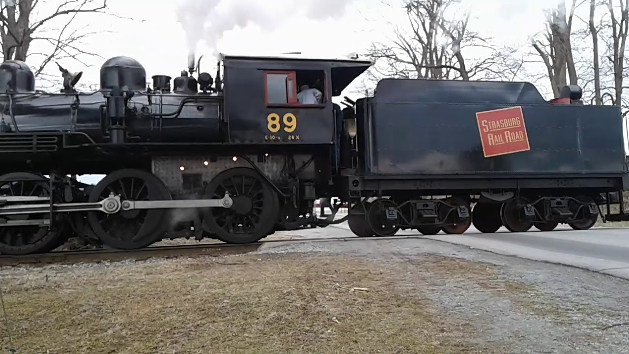 A Windy Afternoon on the Strasburg Railroad: Steaming with CN 89 - YouTube