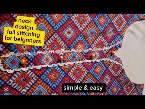 simple and easy neck design for any age full cutting&stitching||Neck ...
