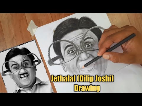How to Draw a Jethalal Sketch step by step | Very Easy Jethalal Pencil ...