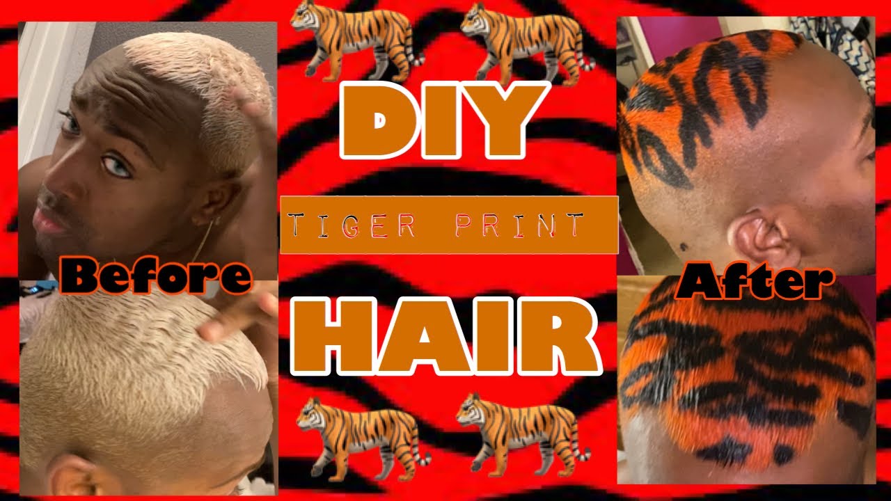 DIY TIGER/ ANIMAL PRINT HAIR| HOW TO TUTORIAL - YouTube