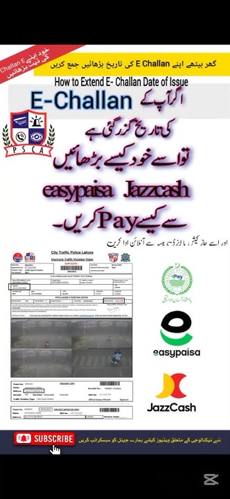 How to Check E-Challan Online | Extend Date & Pay via EasyPaisa ...