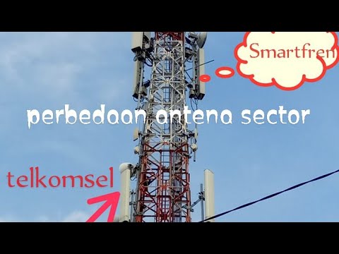 melihat perbedaan antena tower telkomsel Indosat dan Smartfren ...