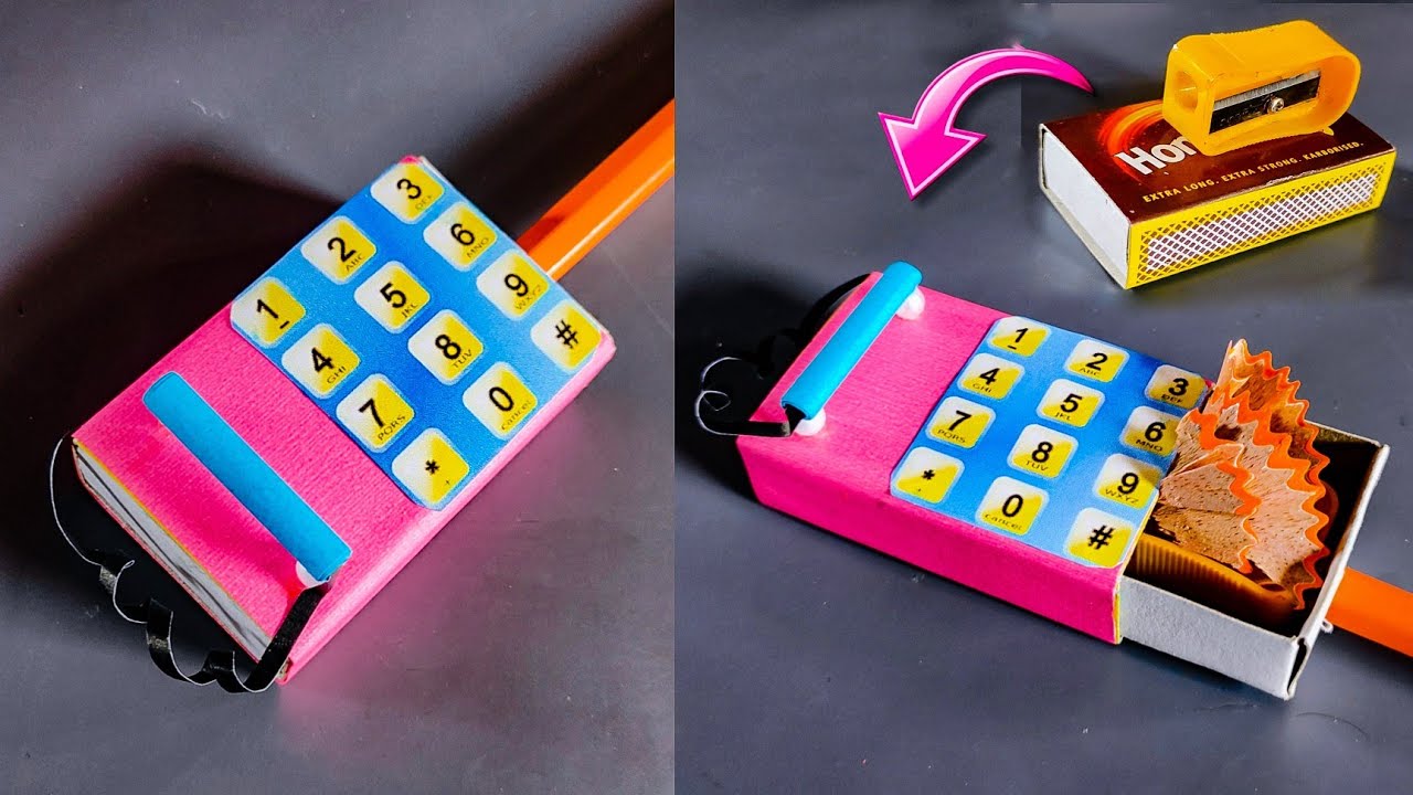 How to make Telephone Sharpener with matchbox | DIY phone sharpener ...