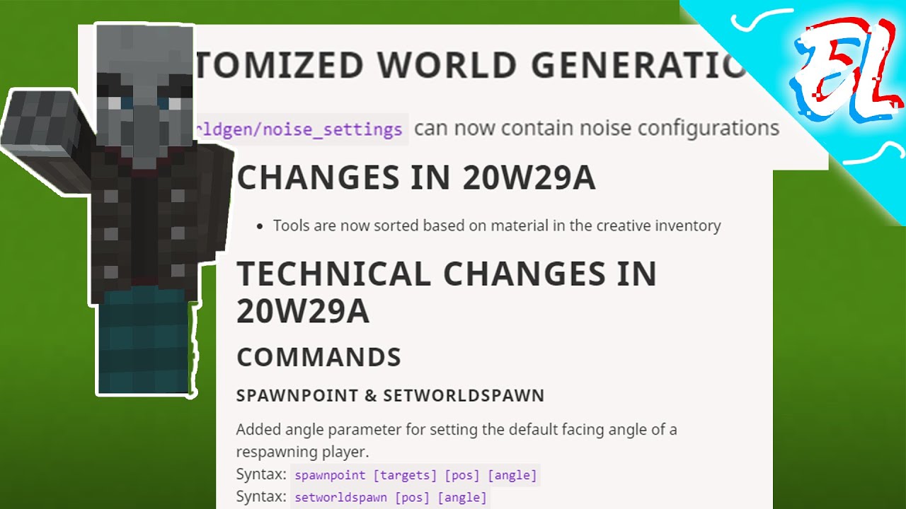 A Weird Snapshot - Minecraft Snapshot 20w29a - YouTube