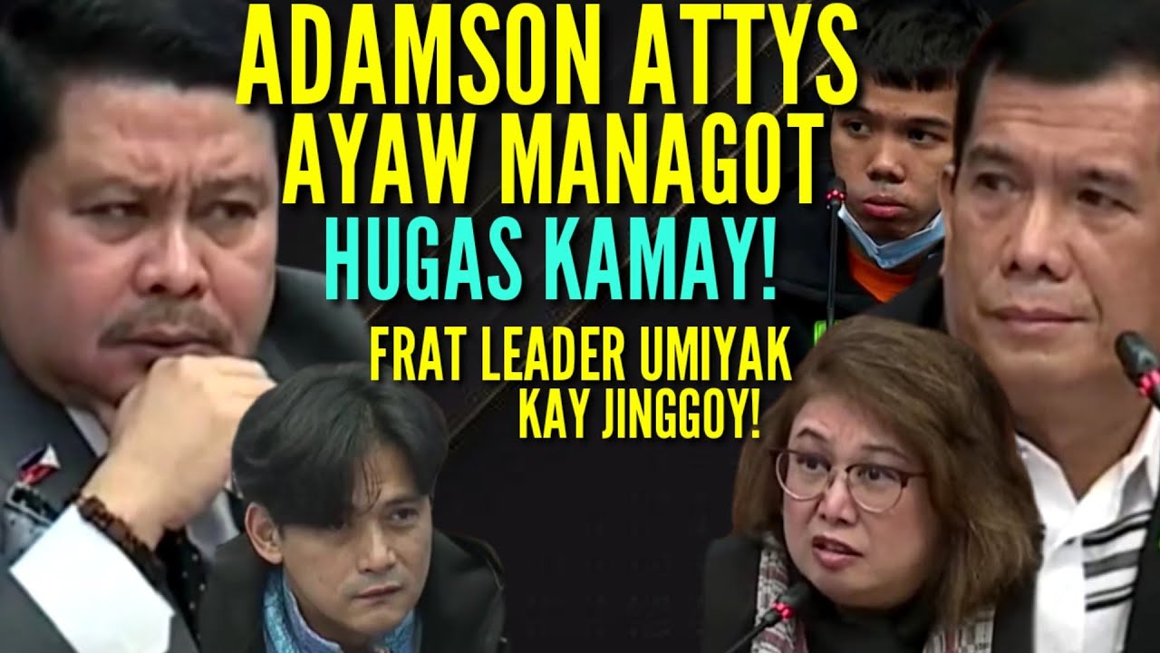 PART 3: FRAT LEADER NAIYAK KAY JINGGOY! DI NA MAKASAGOT! ADAMSON AYAW ...