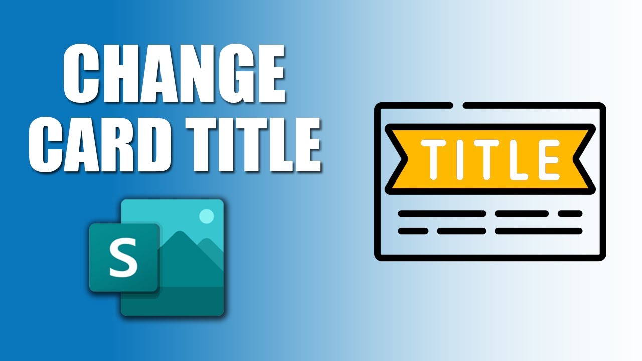 How to change my title card on Sway - YouTube