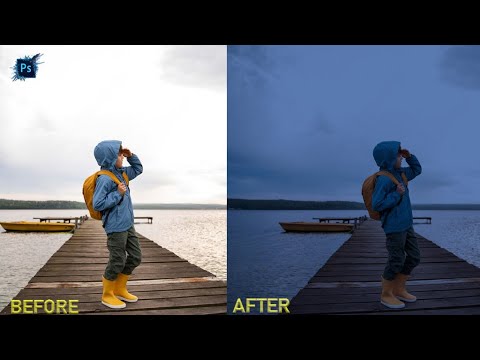 how to create realistic moonlight effect in photoshop | moonlight ...