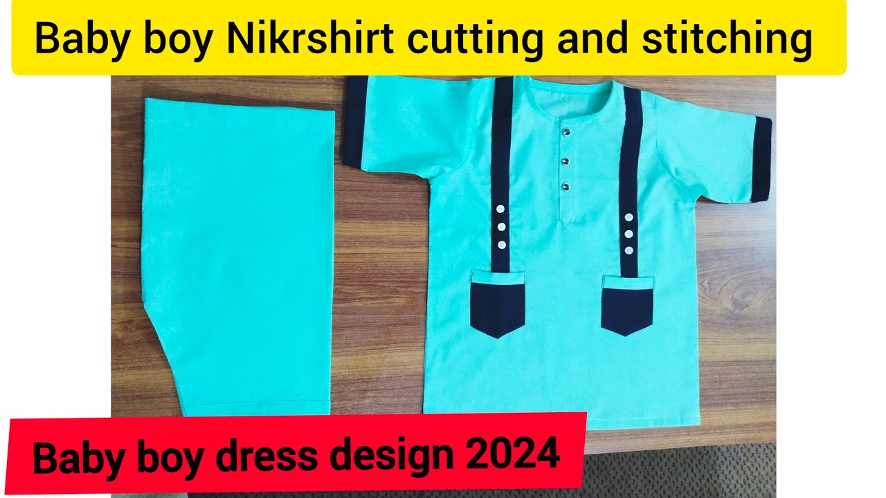 Baby Boy Dress cutting and stitching \\ Beautiful Nikar shirt readymade ...