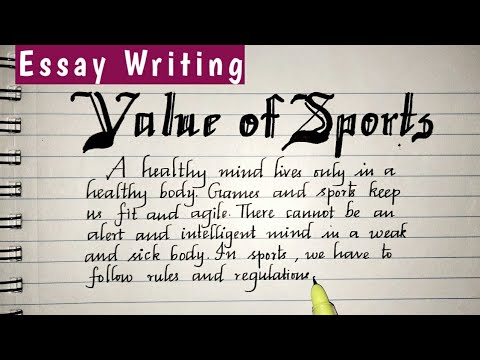 Value of Sports Essay in English/Essay writing/Beautiful English ...