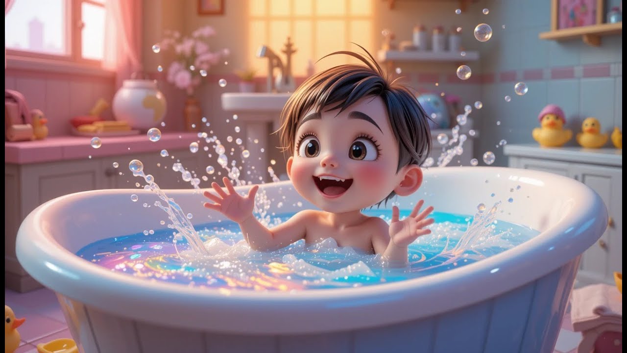 Splish, Splash, A Rainbow Bath | Fun 3D Animated Nursery Rhyme - YouTube