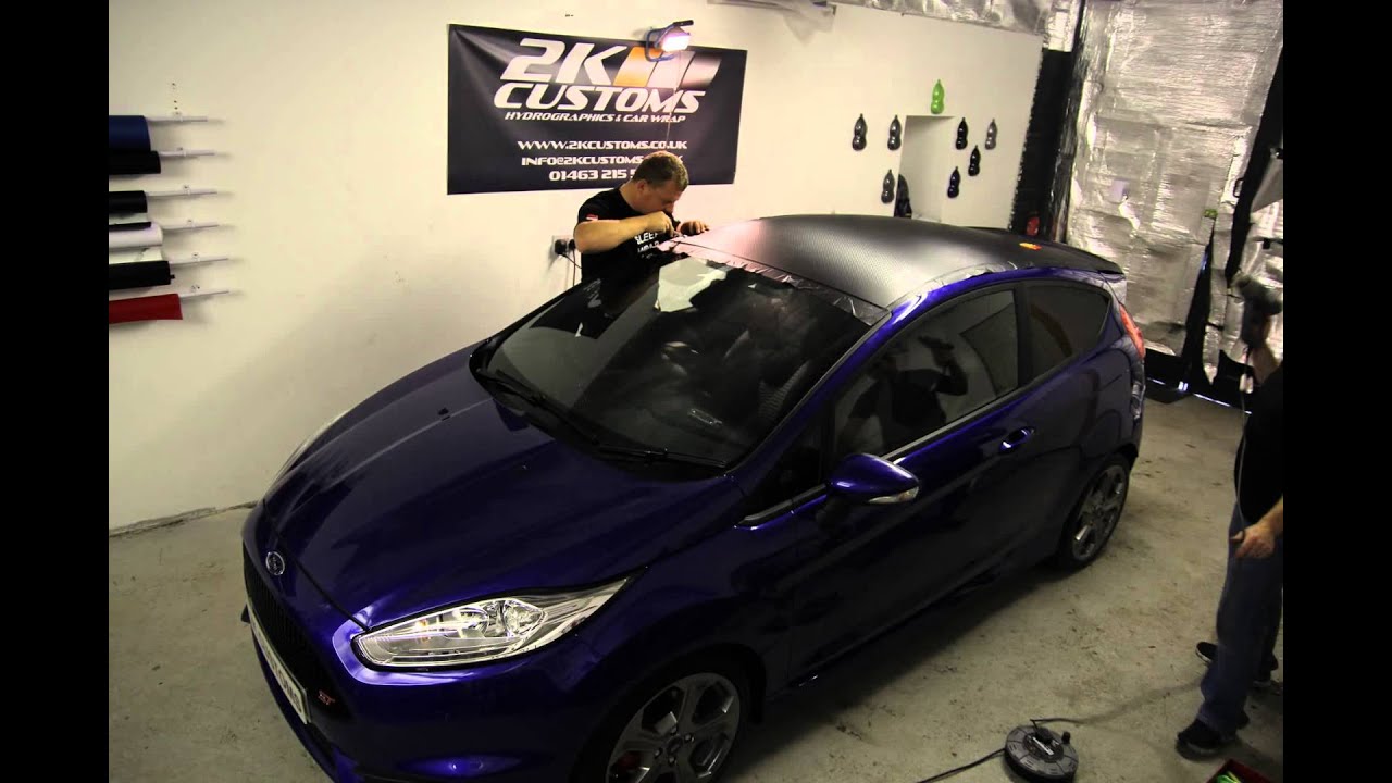 Ford Fiesta Carbon Fibre Roof wrap - YouTube