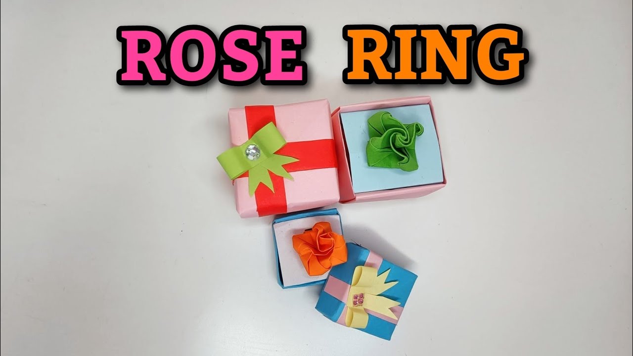 HOW TO MAKE A PAPER ROSE RING WITH RING BOX // DIY!!!! - YouTube