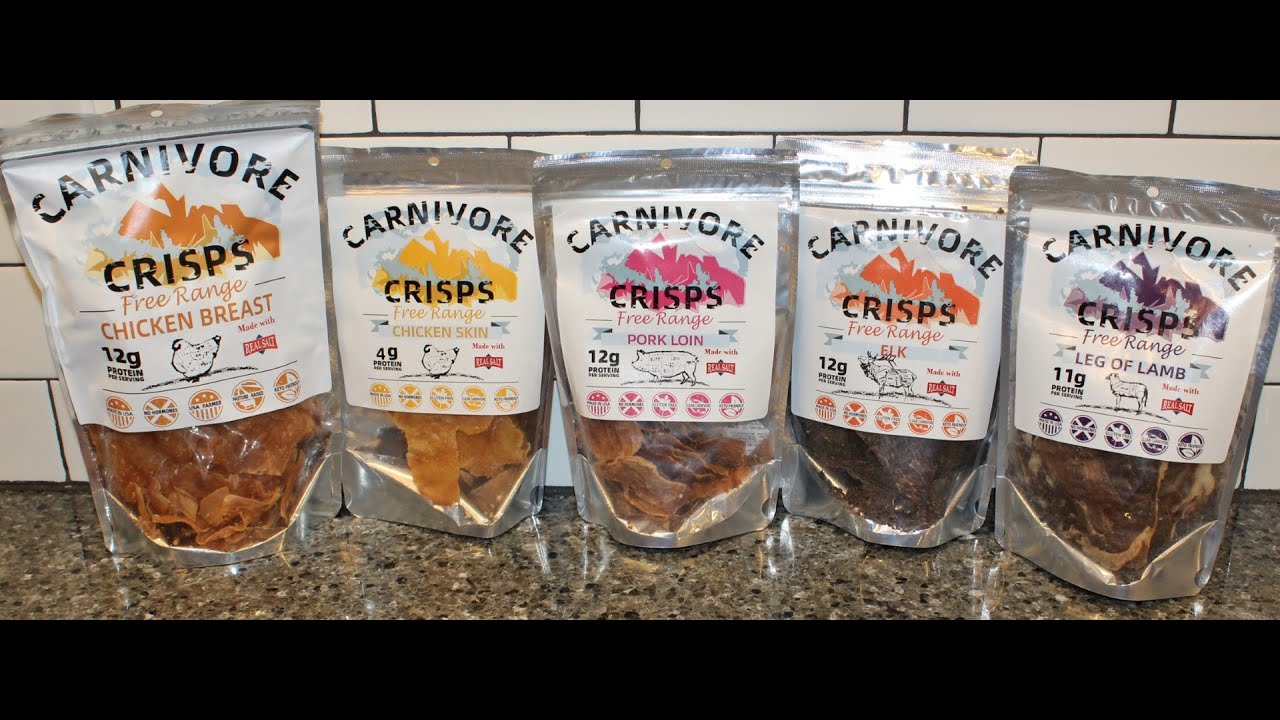 Carnivore Crisps: Chicken Breast, Chicken Skin, Pork Loin, Elk & Leg of ...