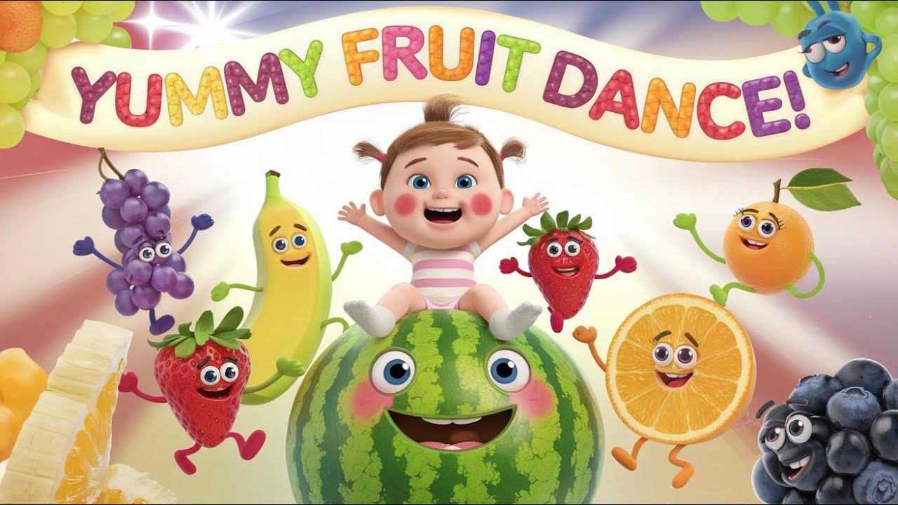 🍎 Yummy Fruit Dance Party! 🍌 | Toddler Song About Healthy Foods 🥕 ...