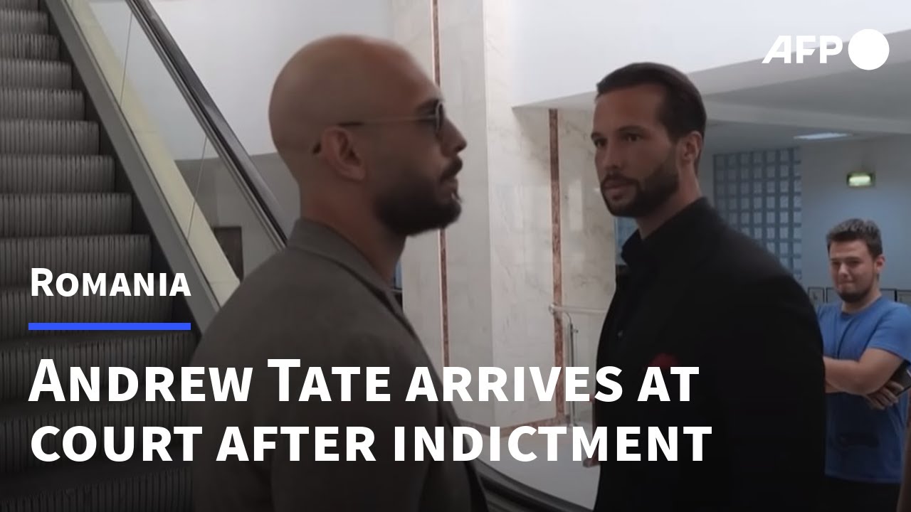 Influencer Andrew Tate arrives at court in Bucharest after indictment ...