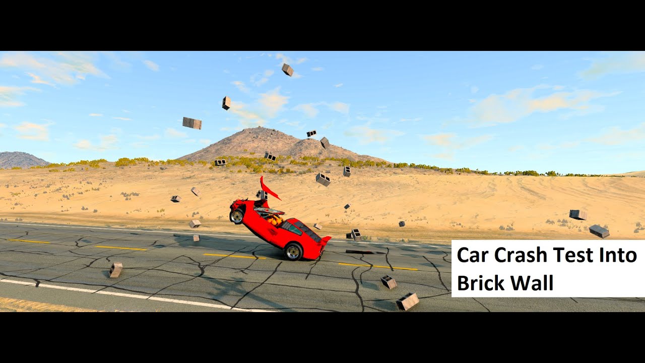 Car Crash Test Into a Brick Wall (with dummies) - YouTube