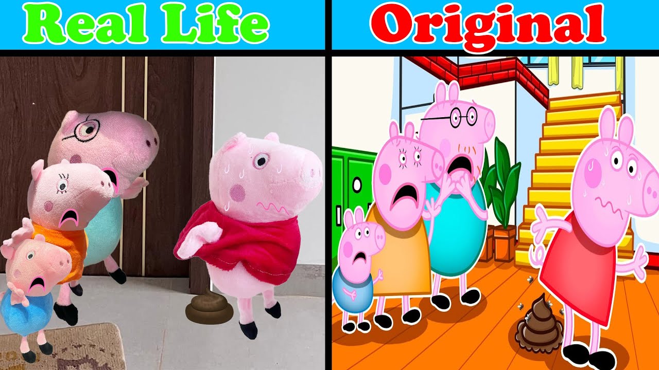 Peppa Pig's embarrassing moment. - Peppa Pig Original vs Plush Toys ...