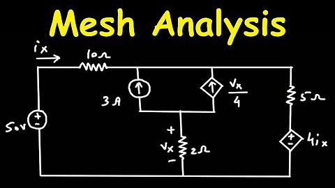 Mesh Analysis with Dependent Source - YouTube
