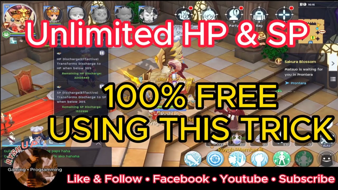 Ragnarok M Classic: Unlimited HP & SP!!! 100% FREE IF YOU DO THIS TRICK - YouTube