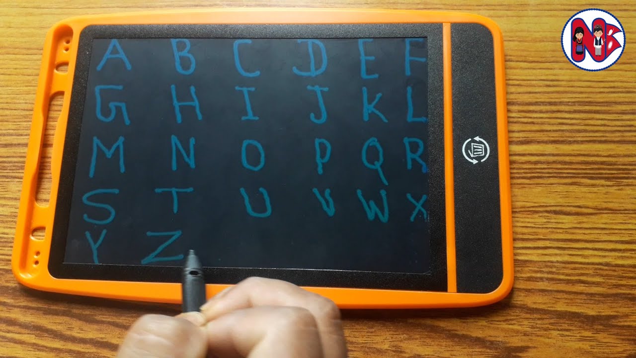 ABCD Writing in LCD Writing Board For Kids। LCD Writing Tablet - YouTube