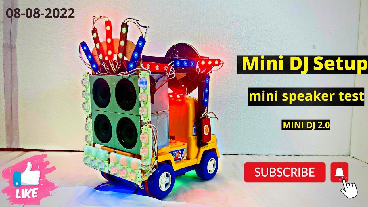 mini dj setup || Mini speaker bass test || How to make mini dj - YouTube