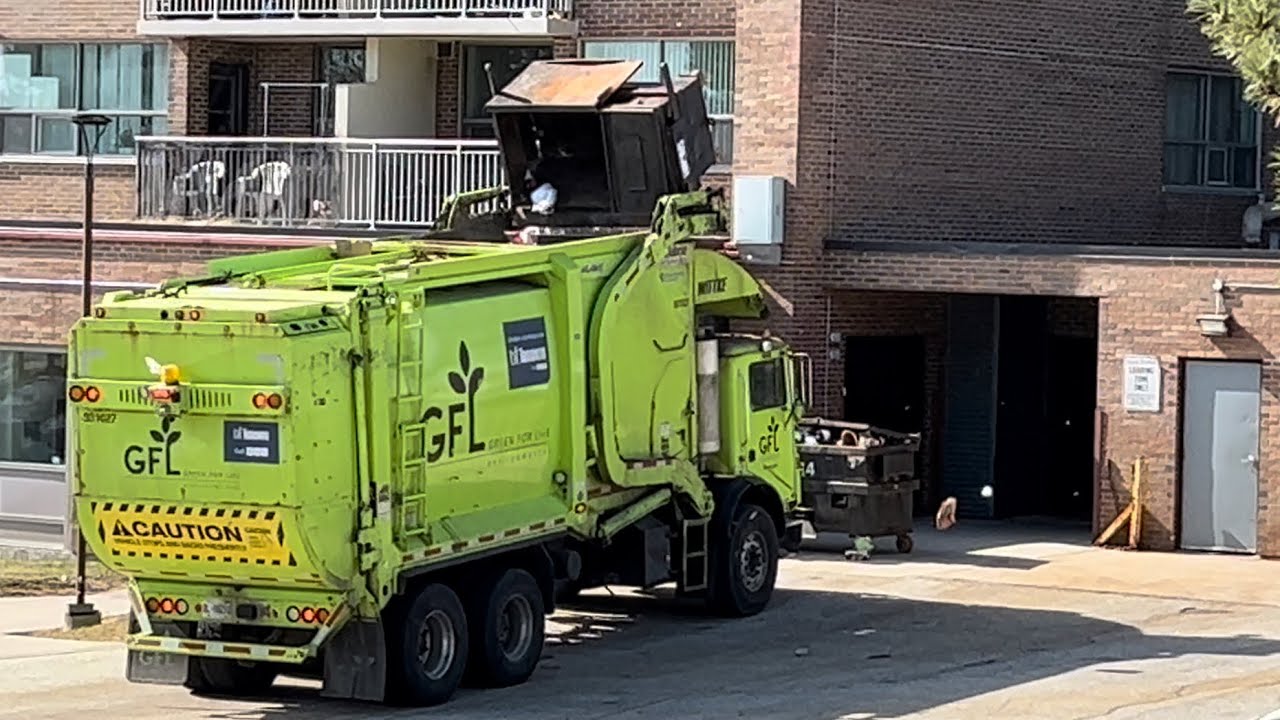 Garbage Truck Front End Loader GFL | Toronto - YouTube