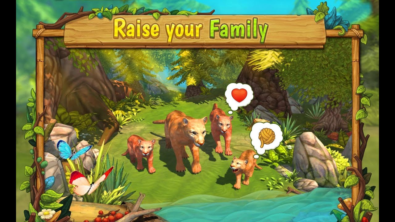 Mountain Lion Family Sim - YouTube