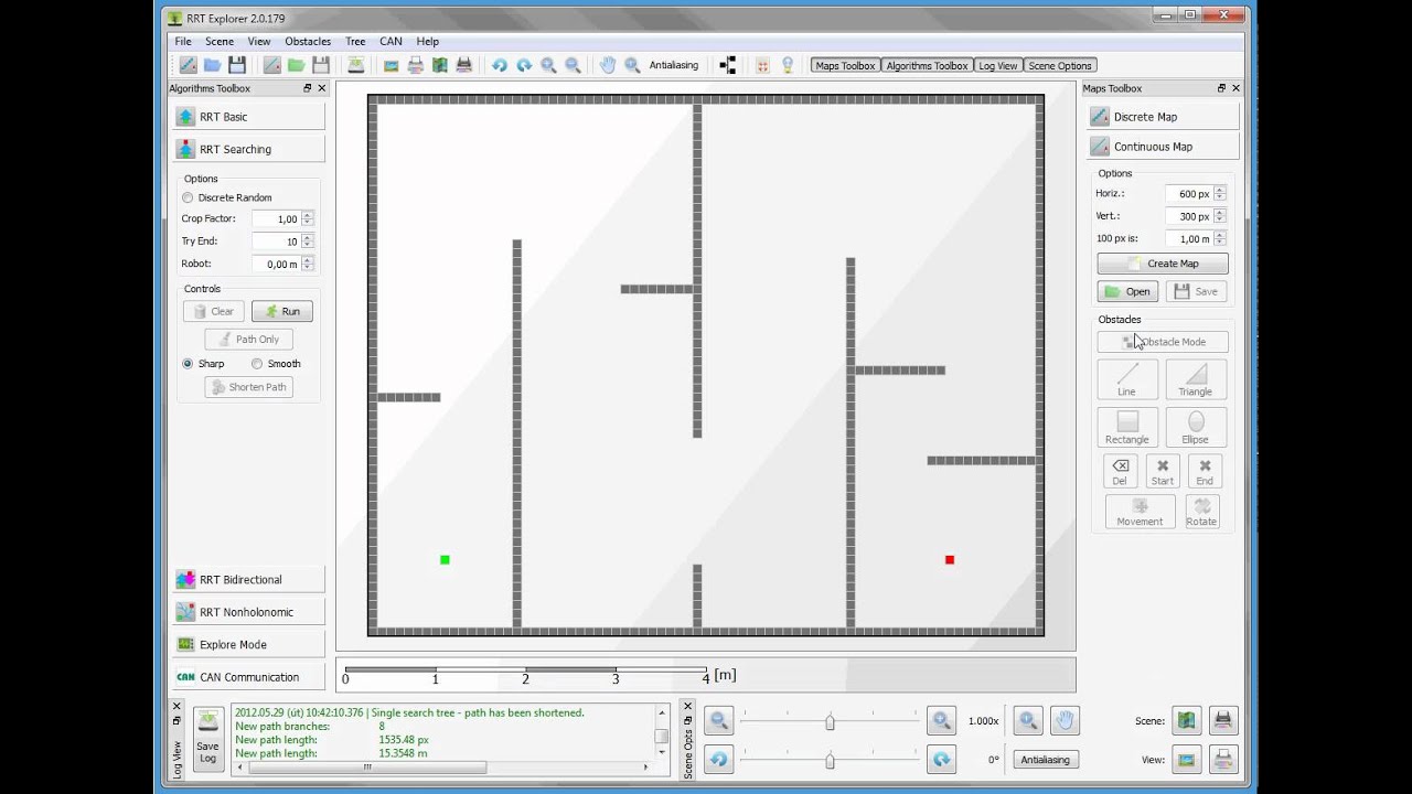 RRT Explorer 2.0 - RRT Searching - YouTube