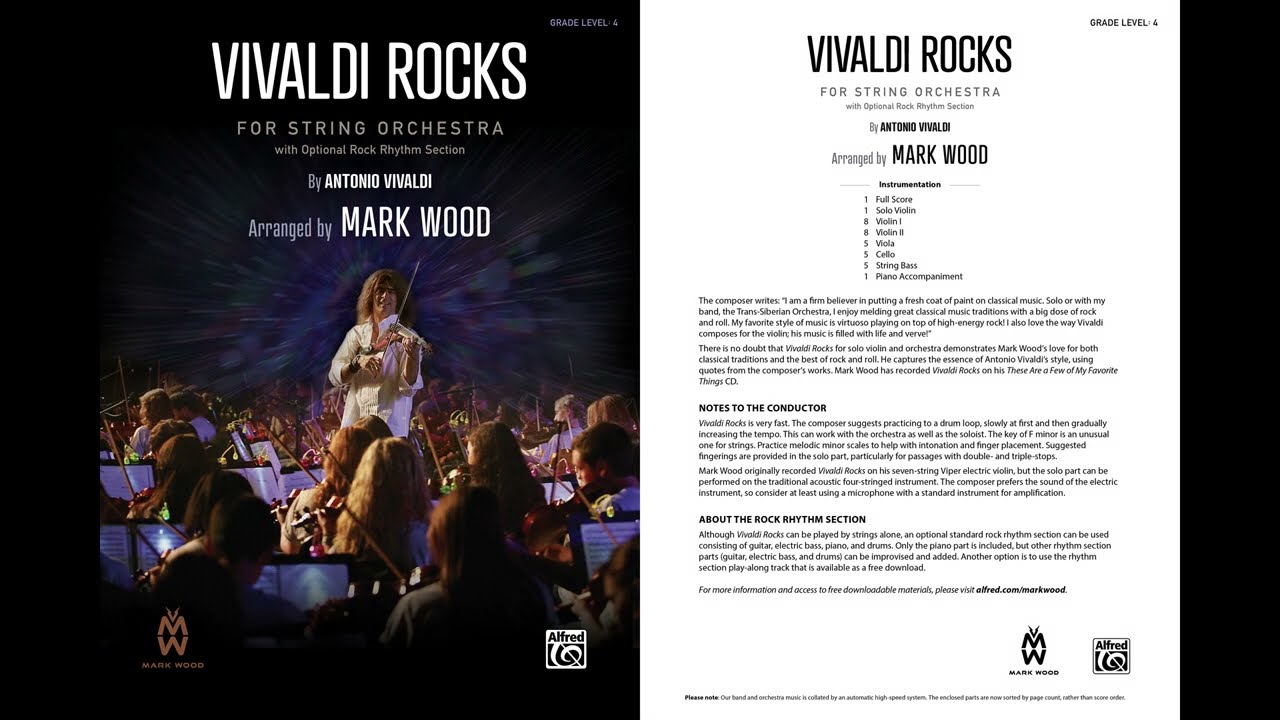 Vivaldi Rocks, arr. Mark Wood– Score & Sound - YouTube