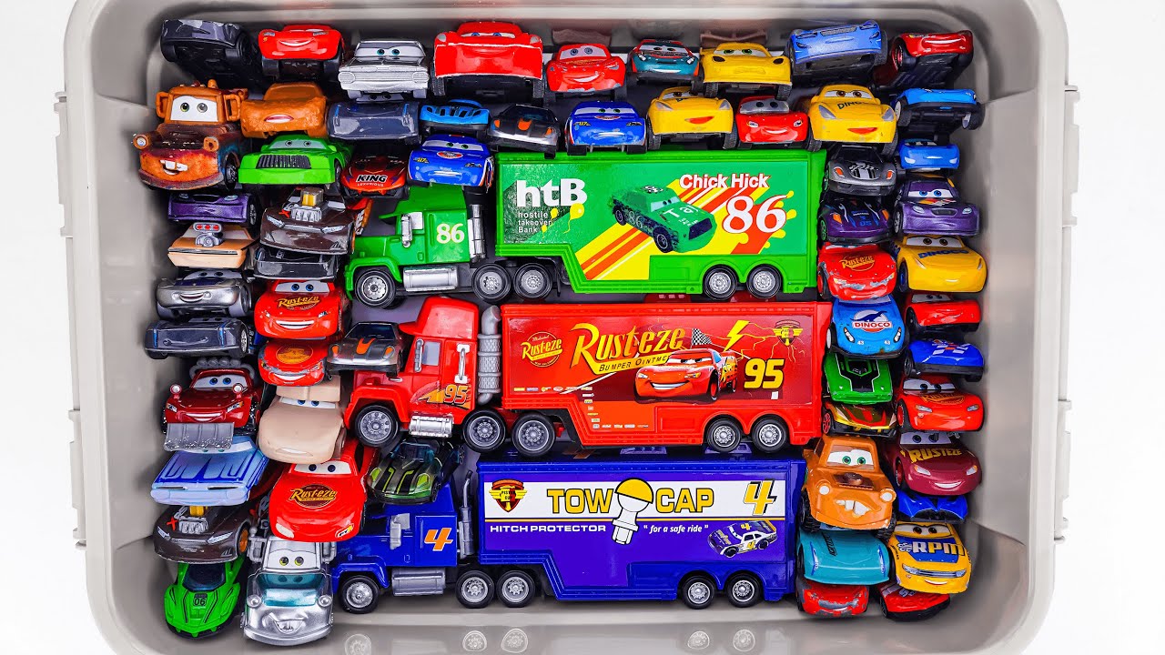 Disney Pixar Cars Unboxing Review | Lightning McQueen And Dinoco Car ...