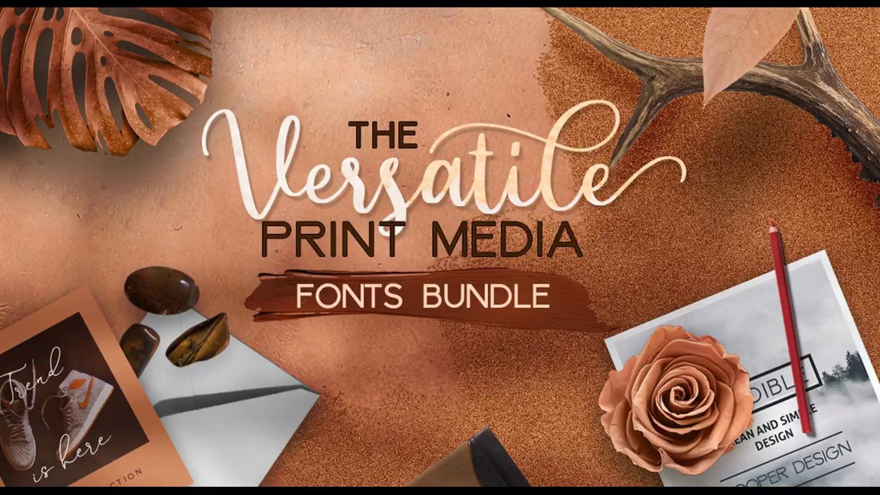 The Versatile Print Media Fonts Bundle - 127 Print Fonts - YouTube