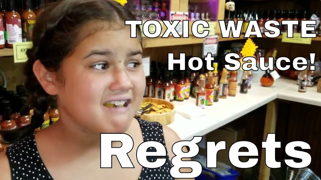 TOXIC WASTE HOT SAUCE! one drop then immediately regrets it. - YouTube