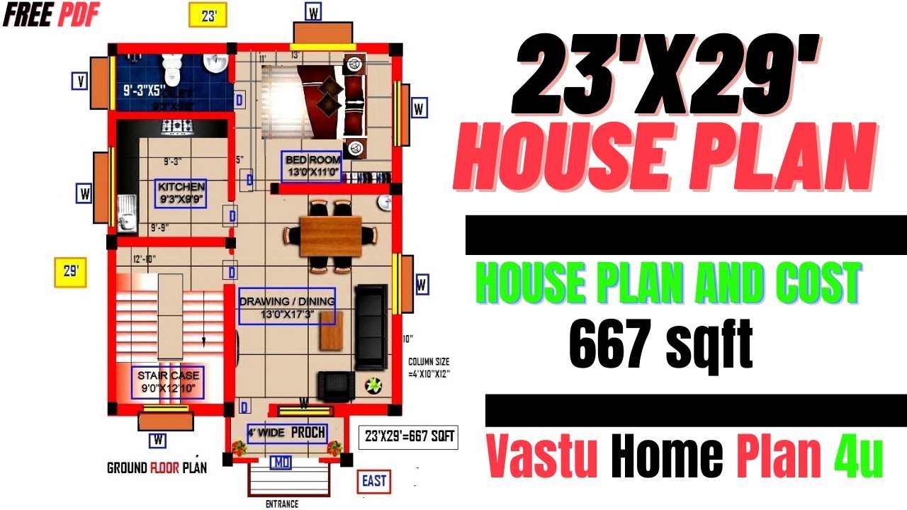 23 x 29 village house design II 23 x 29 home design II 23 x 29 house ...