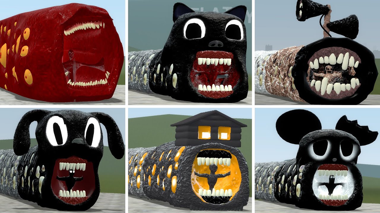 ALL NEW TRAIN EATER (CARTOON CAT,DOG,MOUSE,SIREN HEAD) VS ALL TREVOR ...