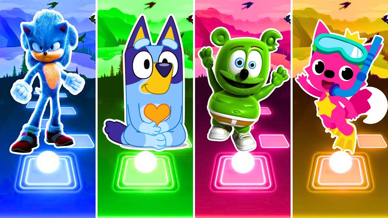 ️Sonic 🆚 Bluey 🆚 Gummy Bear 🆚 Pinkfong ️ - YouTube