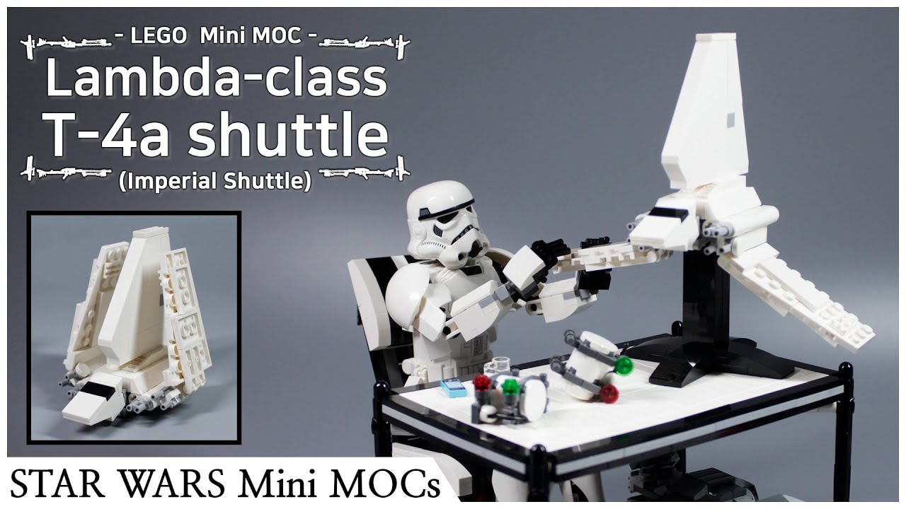 [LEGO MOC] Mini Lambda-class T-4a shuttle (Imperial Shuttle) Star Wars MOC [B&W Bricks] - YouTube
