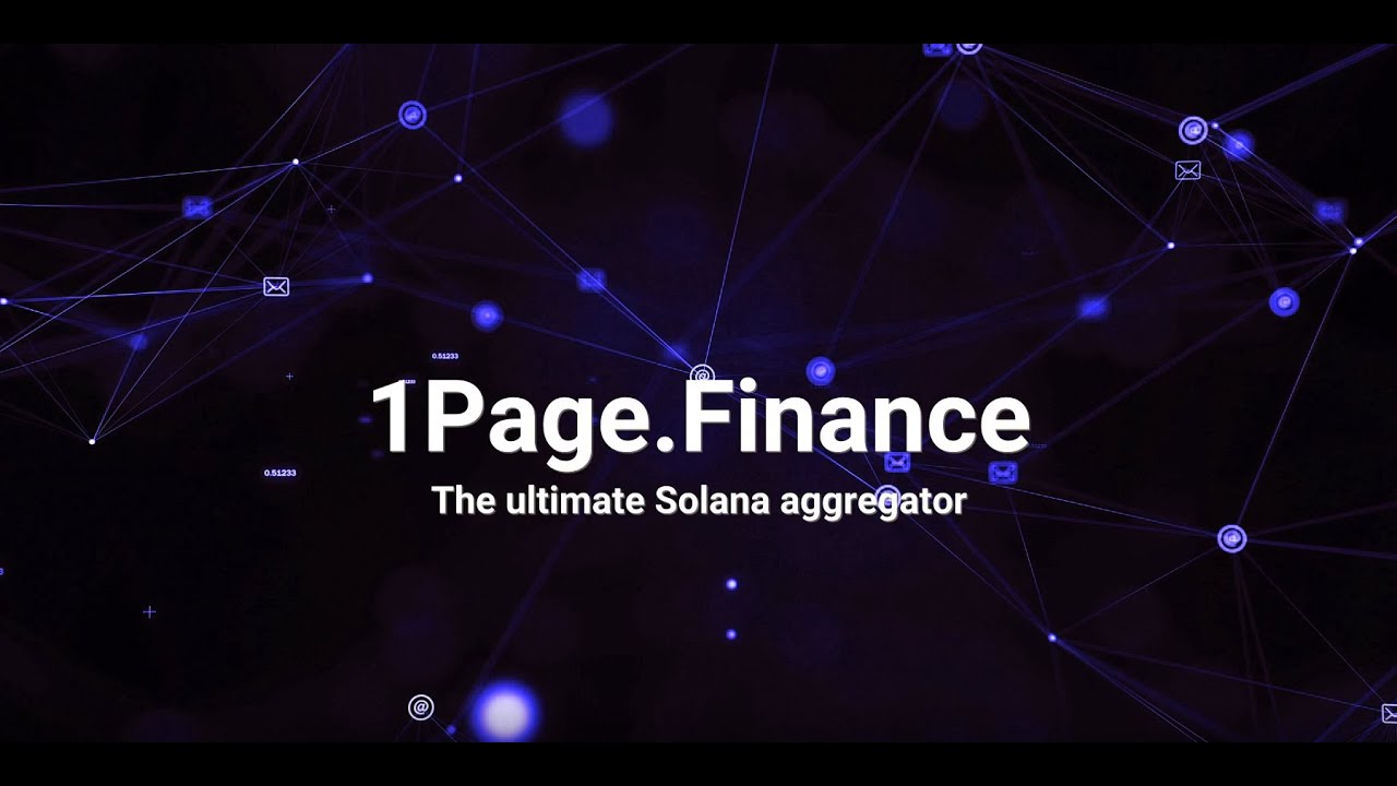 1Page.Finance: The ultimate Solana aggregator - YouTube