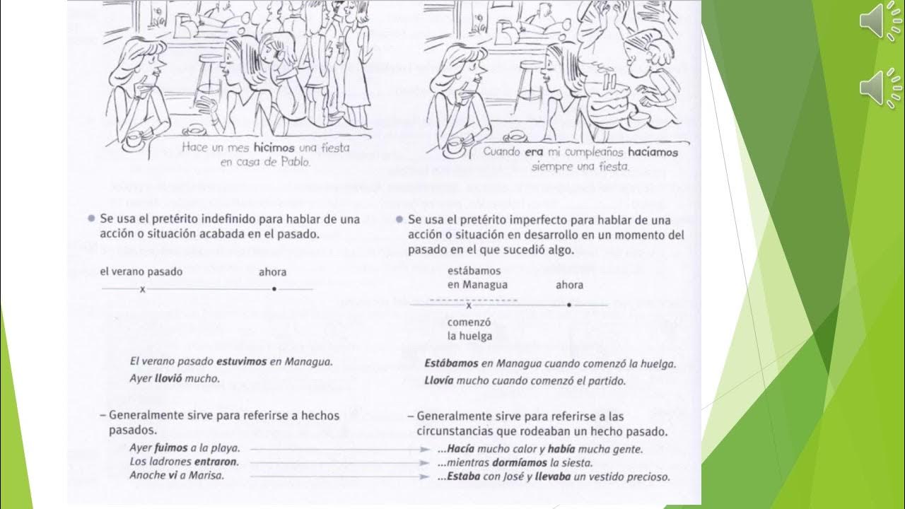 Contraste entre pretérito indefinido y pretérito imperfecto de ...