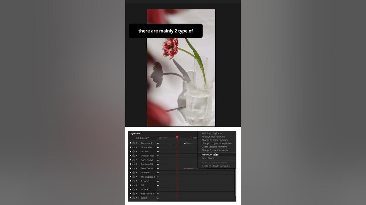Keyframes in COLOR TAB. DaVinci Resolve. #shorts - YouTube