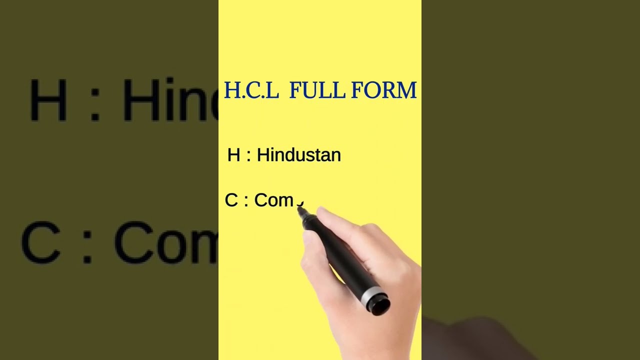 H C L Full Form Full Form Of HCL fullform YouTube H C L Full Form Full Form Of HCL fullform YouTube