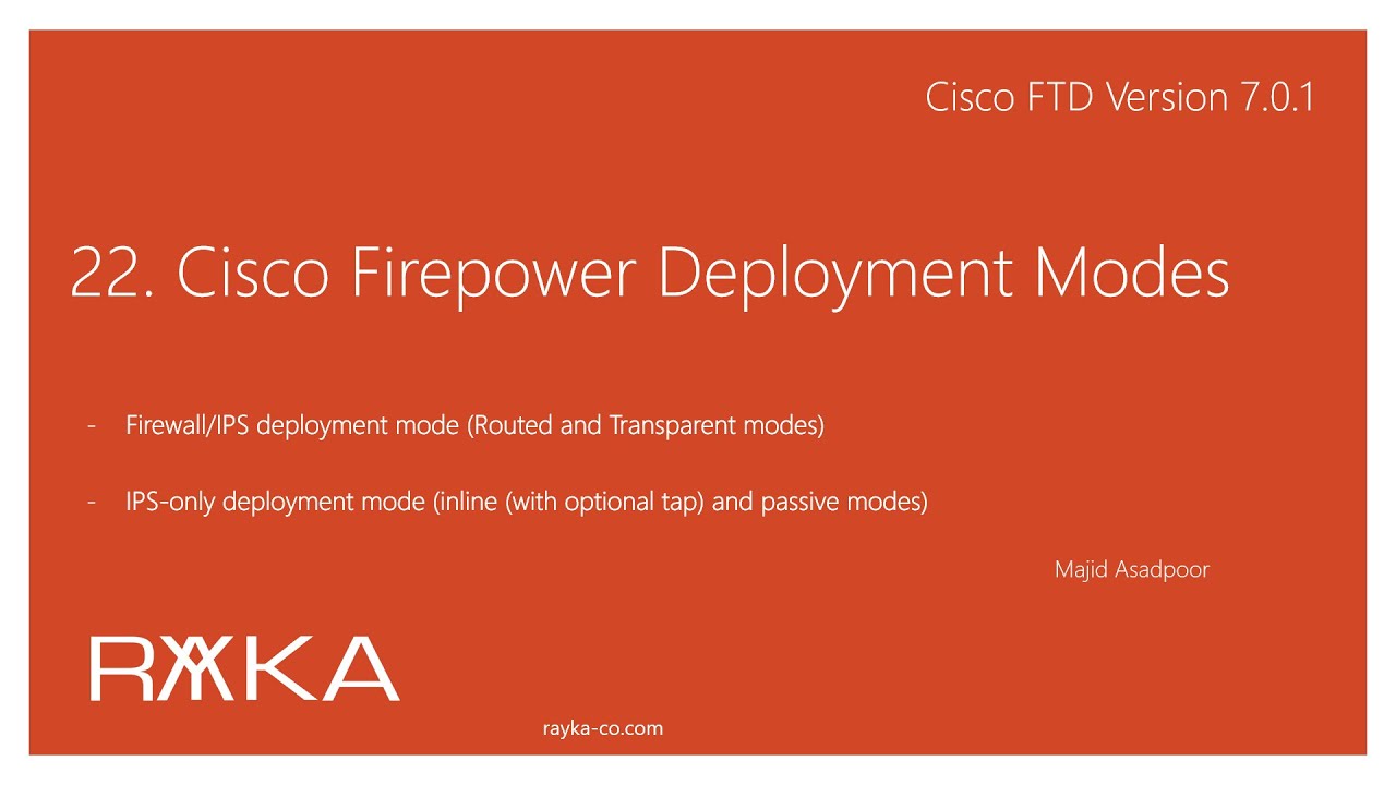 22. Cisco Firepower IPS Deployment Modes - YouTube