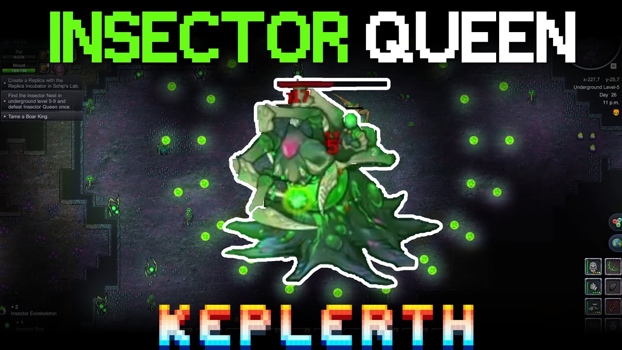How to Defeat INSECTOR QUEEN | KEPLERTH Boss Fight Underground LVL 5 ...
