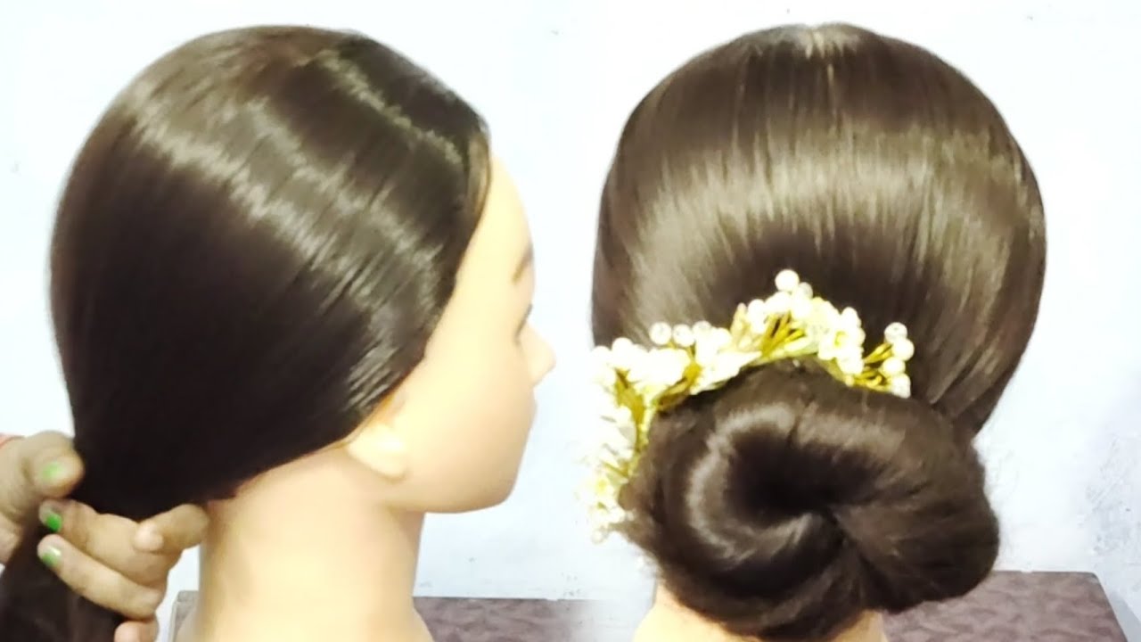 Simple hair style for school | Indian hairstyle | Stylish juda ...
