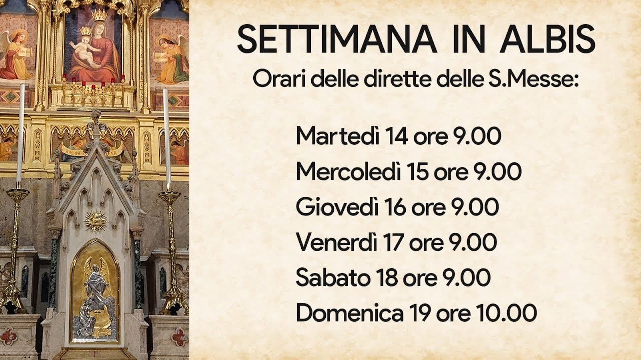 Santa Messa in diretta dal Santuario della Madonna di Santa Valeria ...