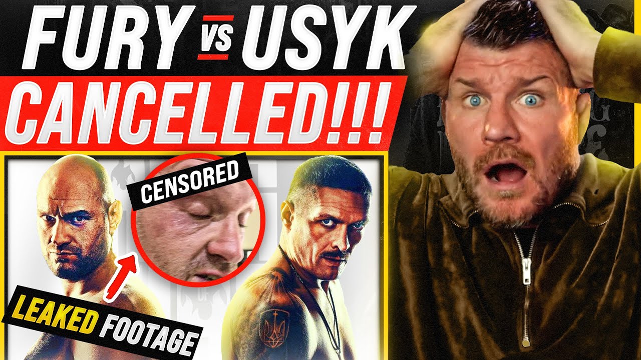 BISPING reacts: TYSON FURY is OUT Usyk Fight! | CUT with ELBOW while ...