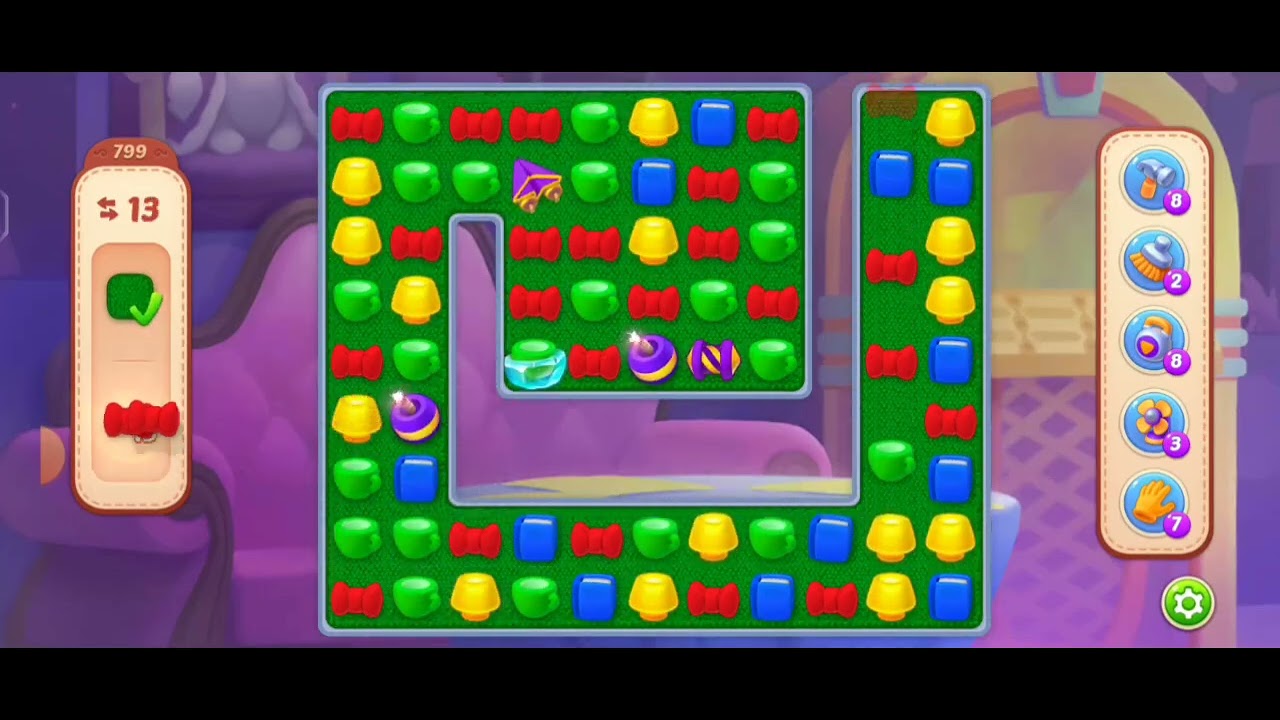 Homescapes level 799 no booster use - YouTube