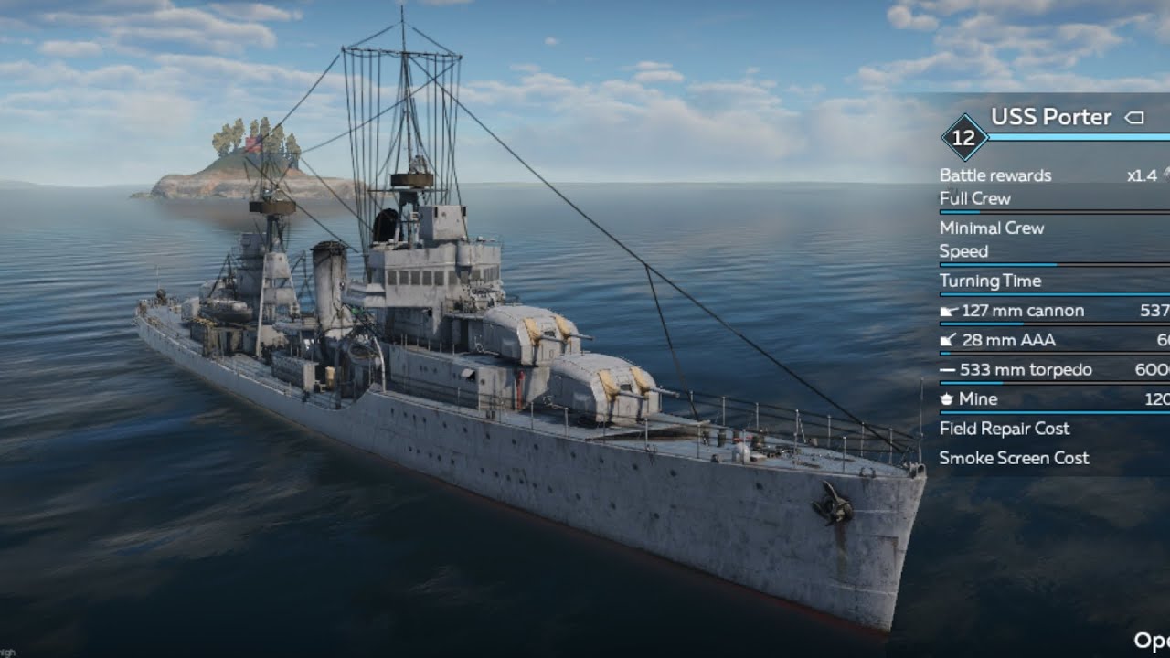 War Thunder Mobile: Uss Porter Fight With Enemy | WW2 Ship Gameplay ...